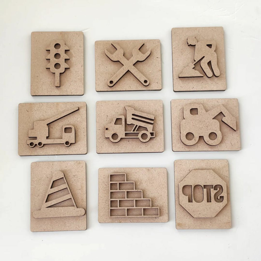 Construction Theme Play Dough Stamps Set of 9 – kiddokorner