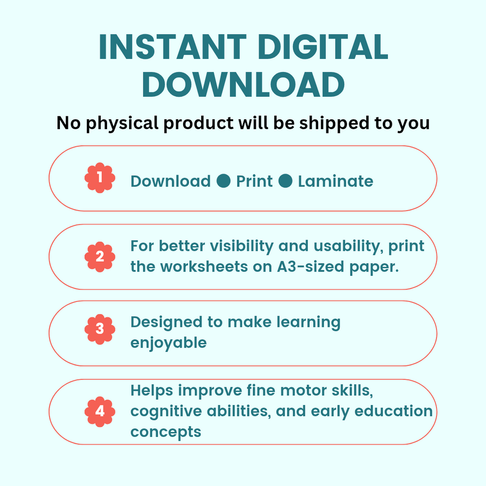 Brain Boosting Exercise Worksheets - Set of 5 (Digital Download)