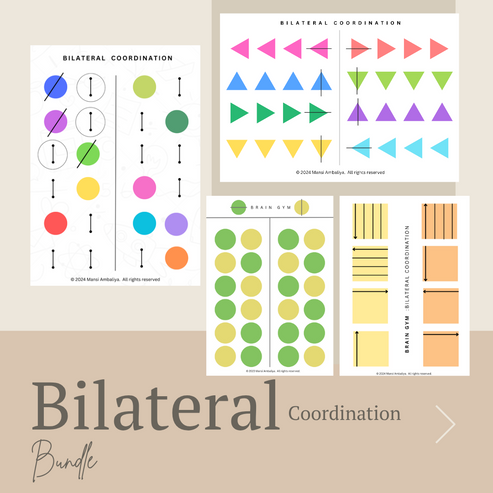 Bilateral Coordination Bundle (Set of 25 Worksheets)