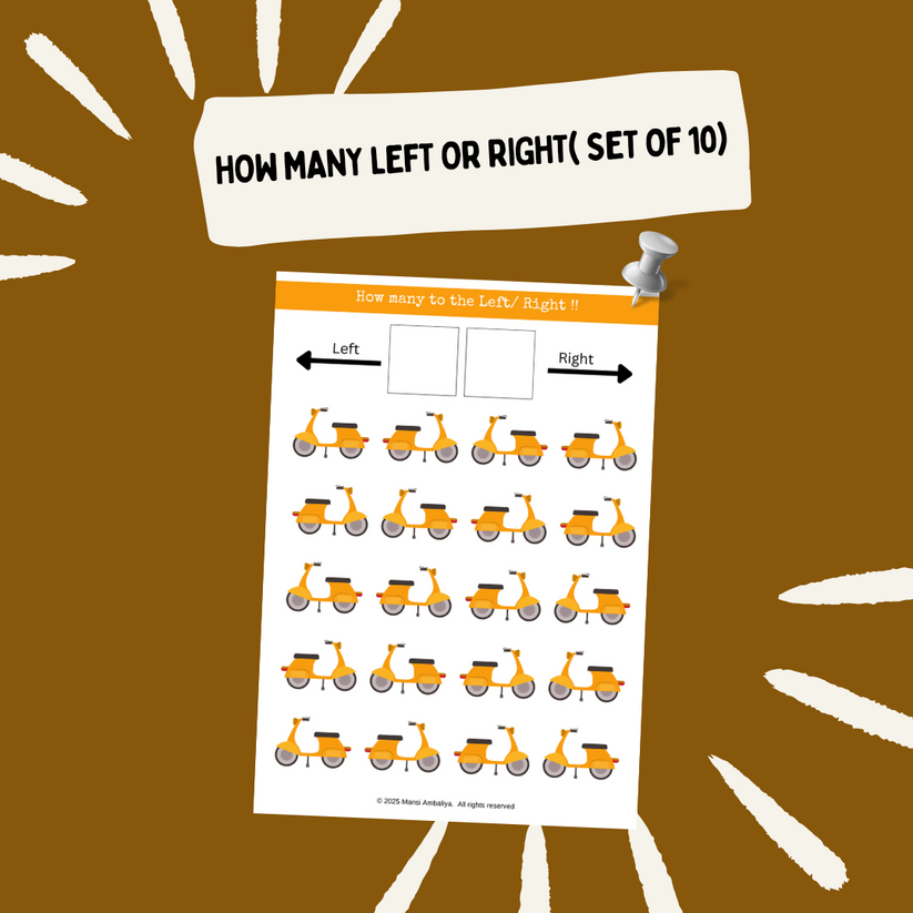 Learning Left & Right Made Fun -Set of 10 (Digital Download)