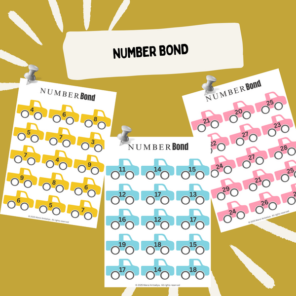Number Bond Math Skill Worksheet (Digital Download)