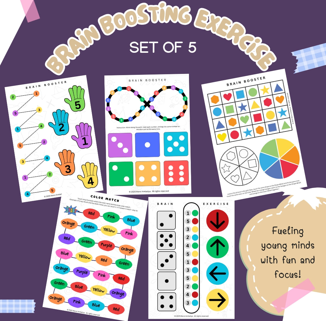 Brain Boosting Exercise | Set of 5 Worksheets