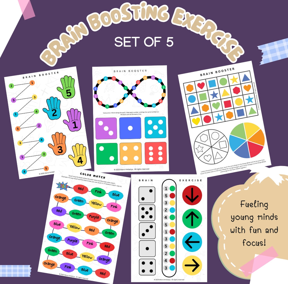 Brain Boosting Exercise | Set of 5 Worksheets