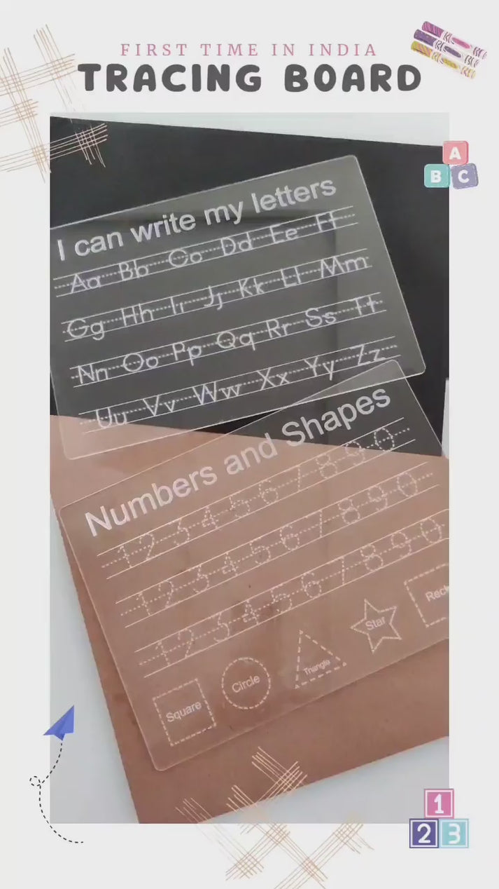 Reusable Numbers & Shapes Tracing Board
